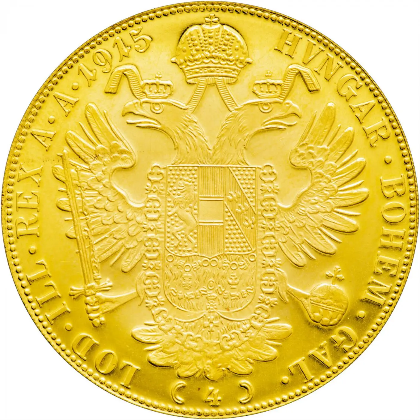 1915 Austrian 4 Ducat Gold Coin | Chards