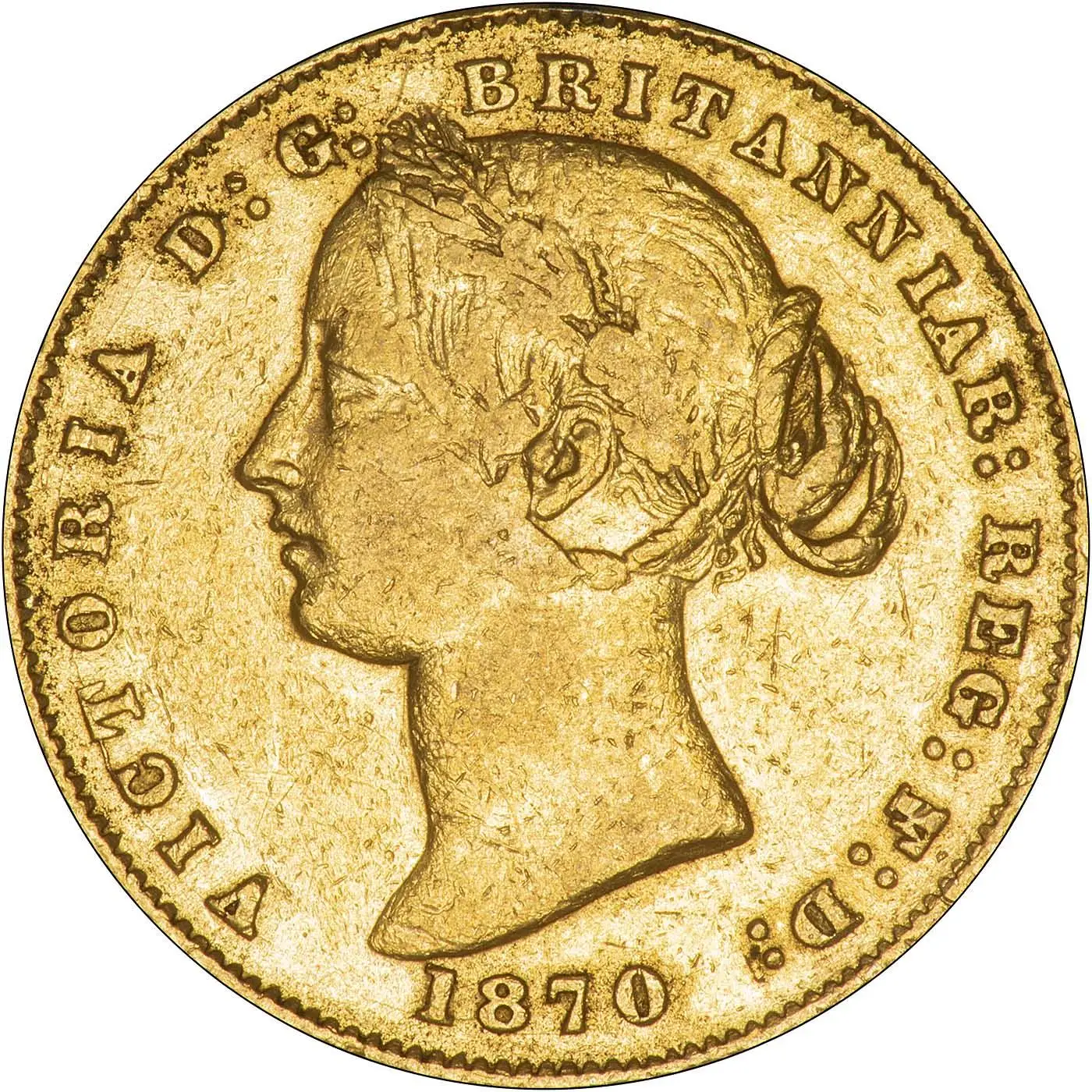 1870 Gold Sovereign Victoria Young Head Portrait | Chards