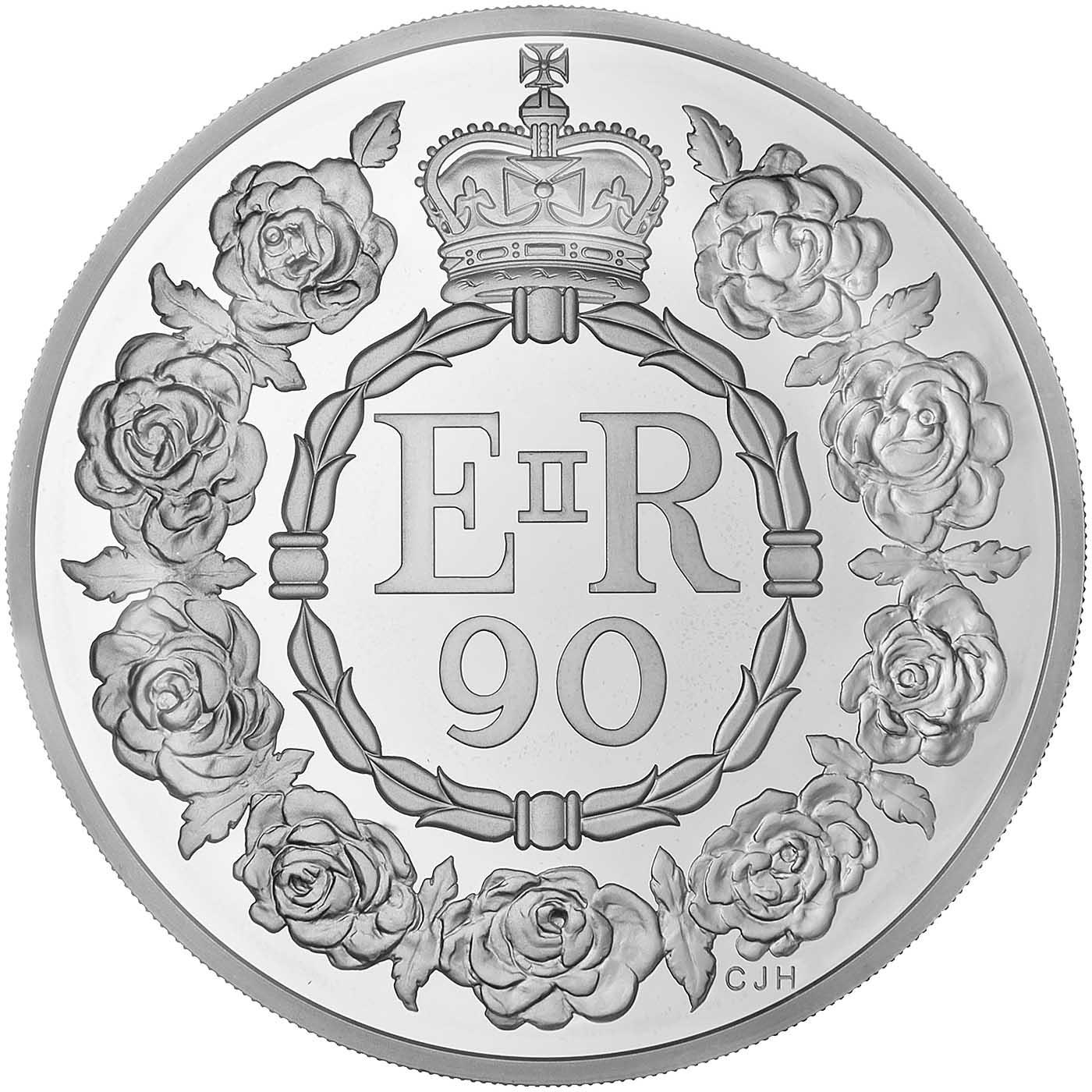 2016 90th Birthday QEII 5 Ounce Silver Proof Coin | Chards