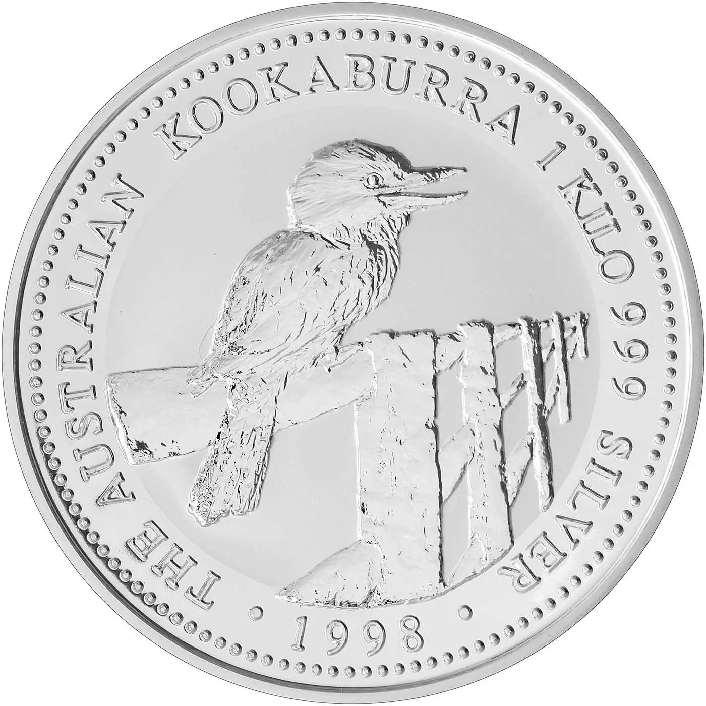 1998 Silver Kookaburra 1kg Coin | Chards - £915.05