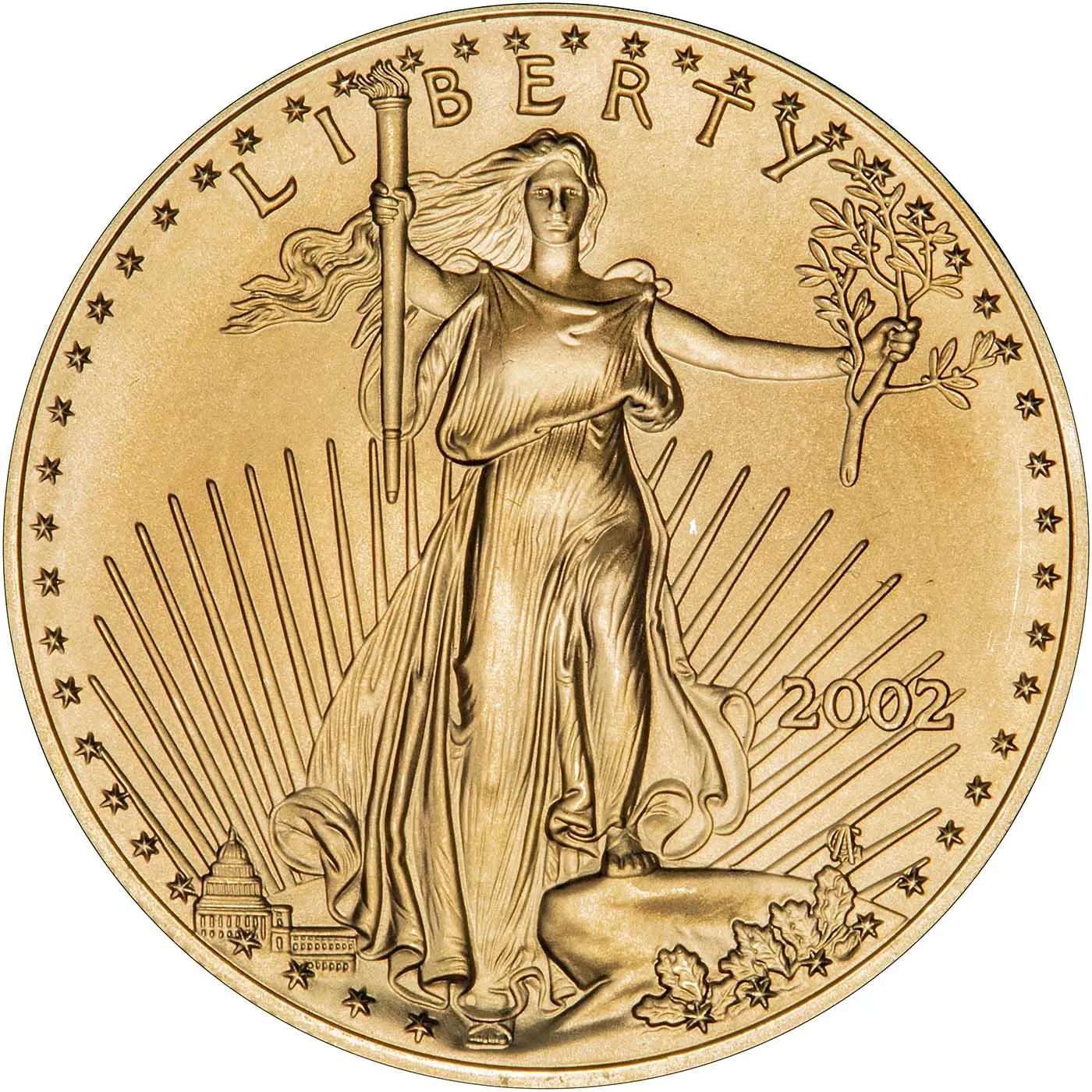 Buy 2002 American Gold Eagle 1 oz Coin Gem UNC | Chards