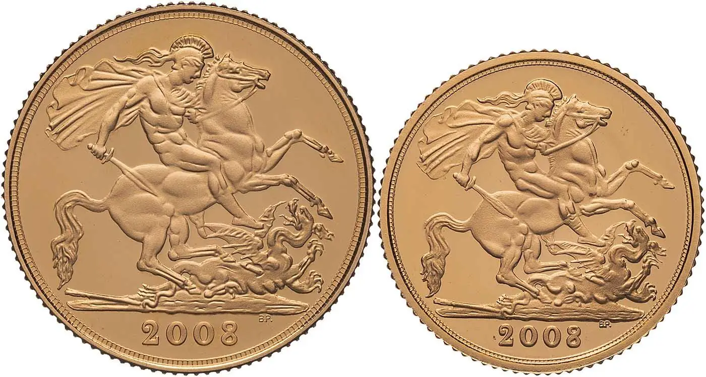 2008 Gold Proof Full and Half Sovereign 2 Coin set | Chards