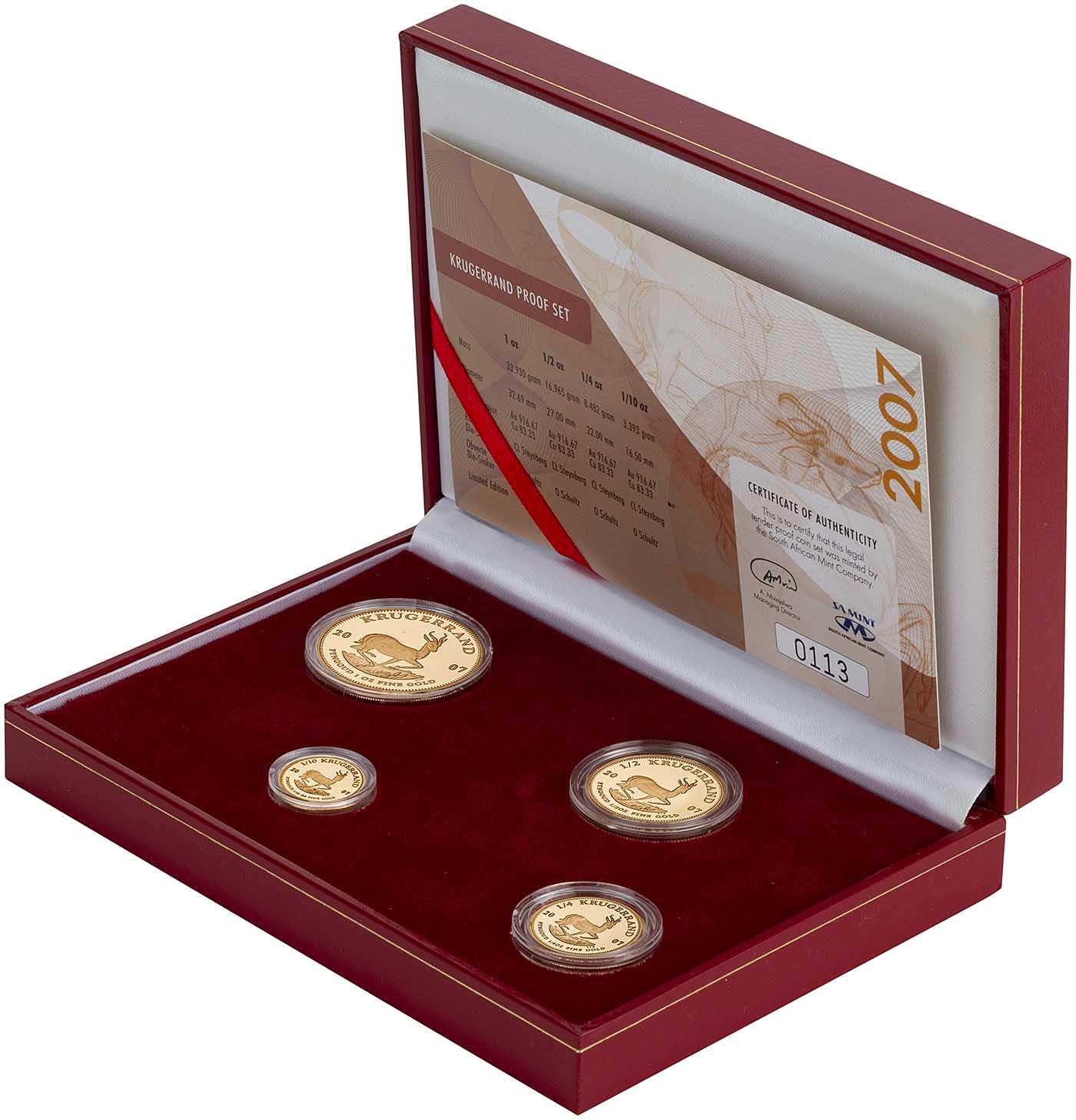 2007 Gold Proof Krugerrands Set of 4 Coins | Chards