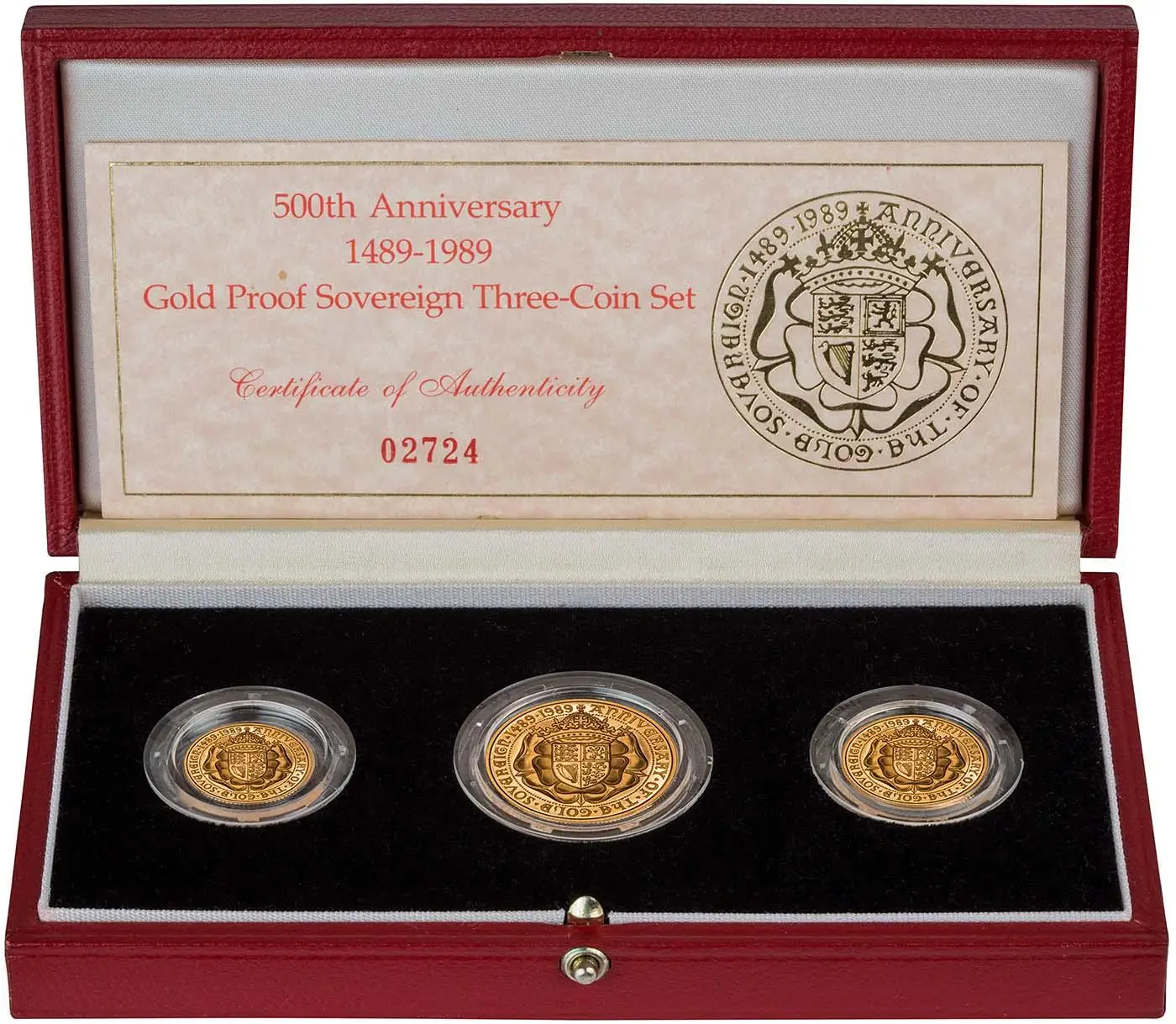1989 3 Coin Sovereign Set Gold Proof l Chards - £3,895.00