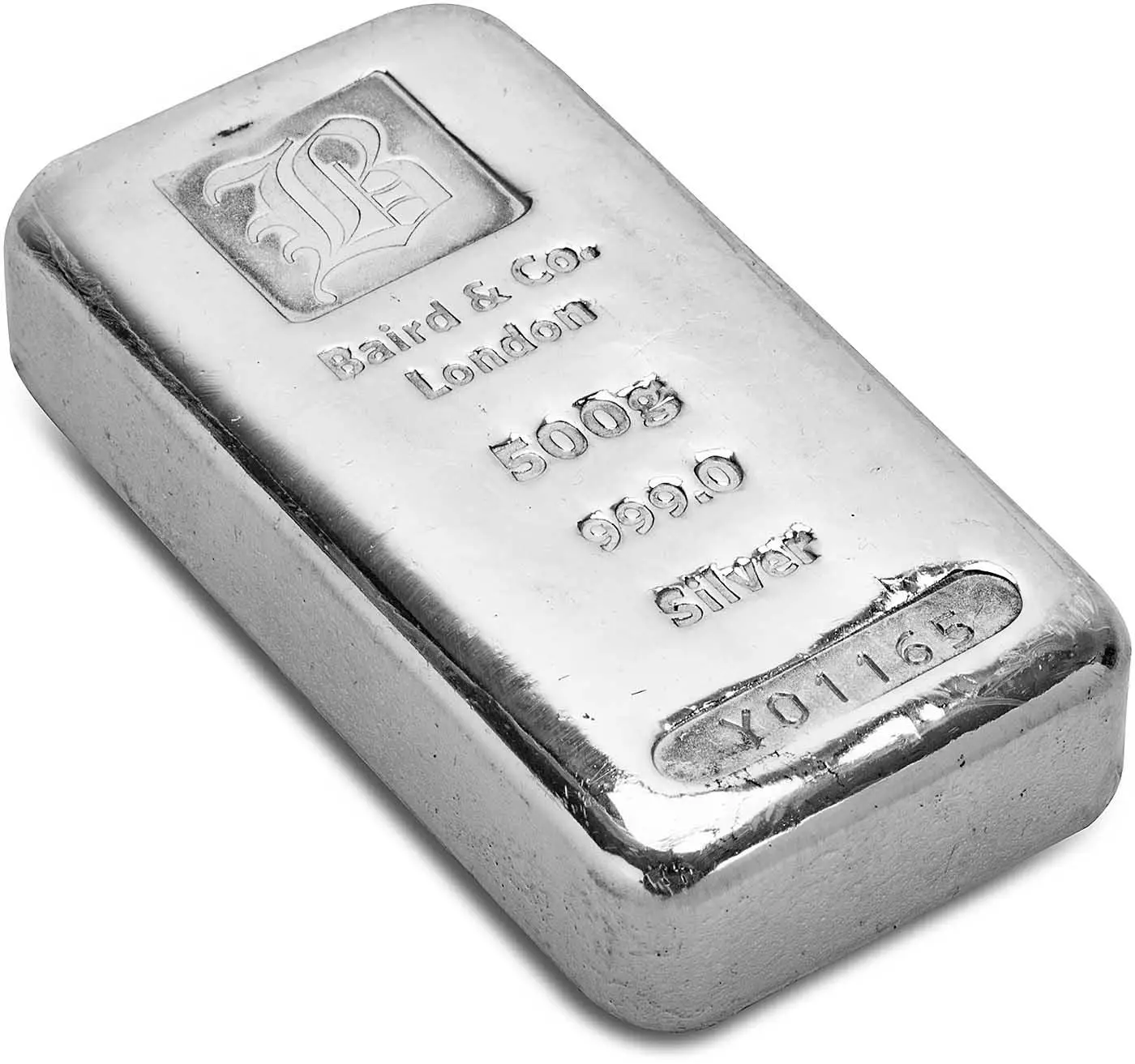 500g Silver Bar | Baird & Co Bullion | Chards - £542.44
