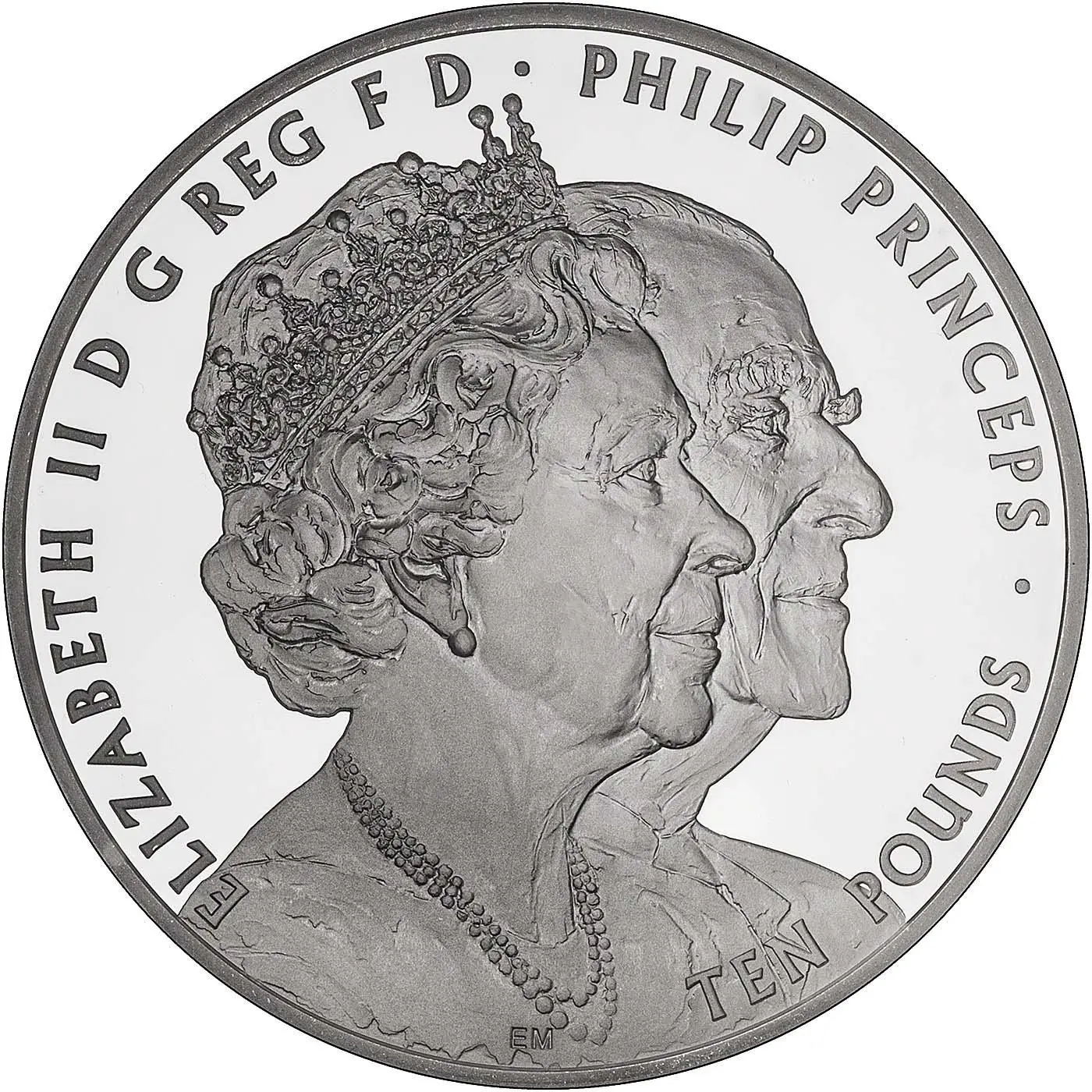 2017 Platinum Wedding 5 oz Silver Proof Coin l Chard