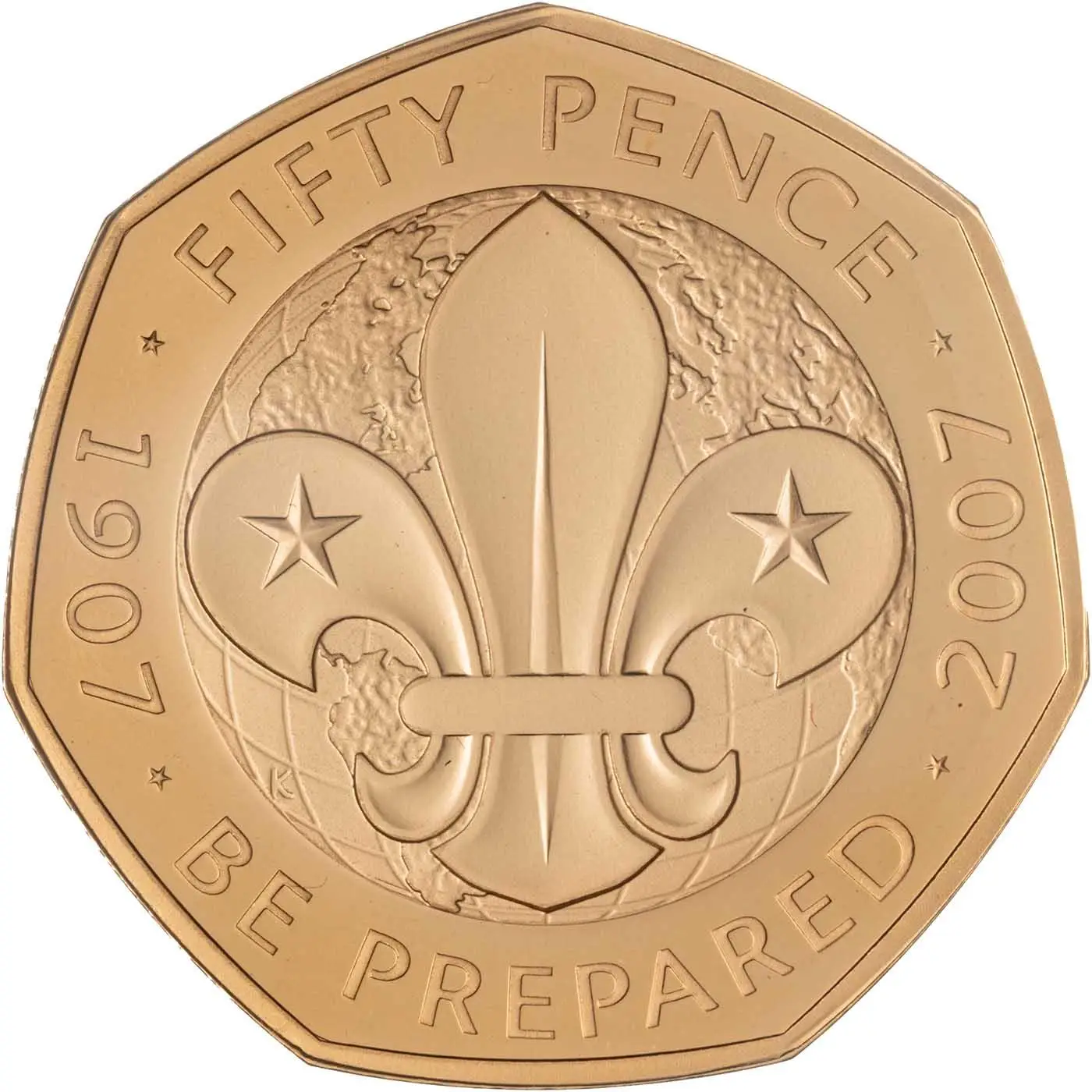 2007 100th Anniversary of UK Scouts 50p Gold Coin | Chards