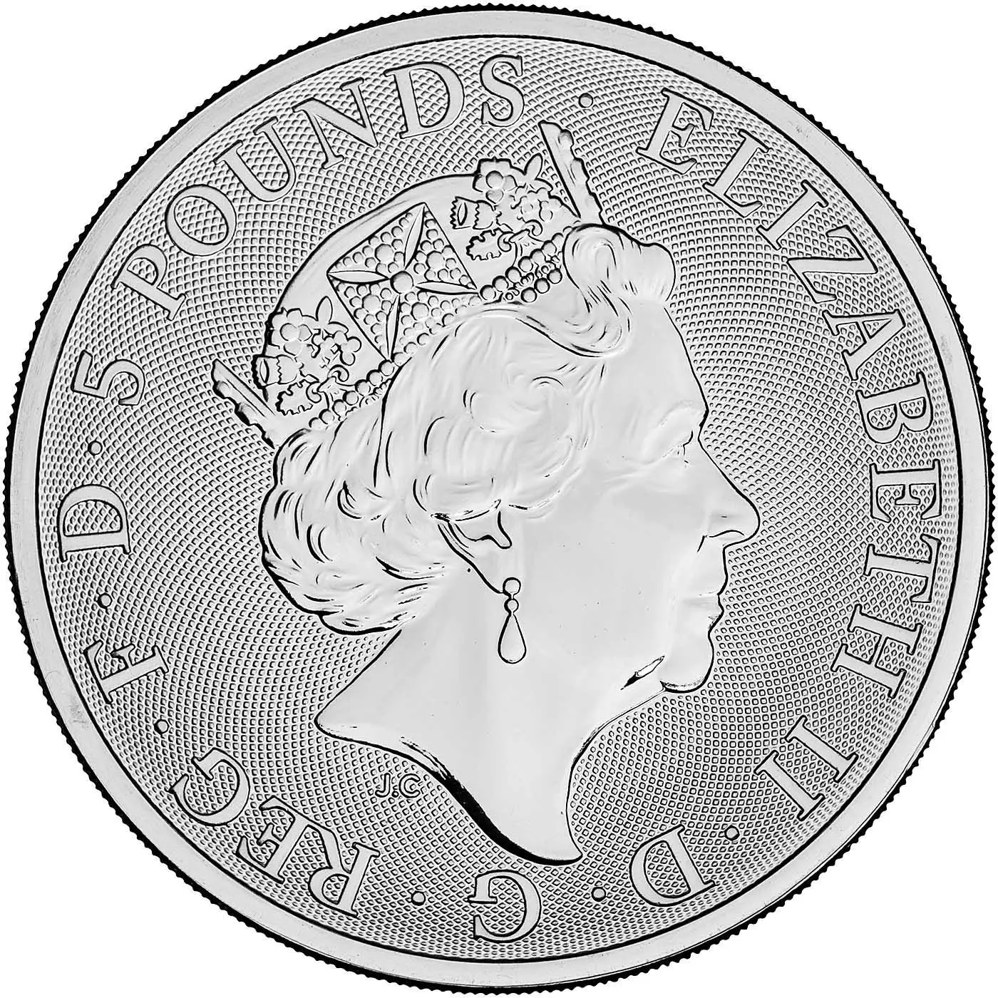 2021 Queen's Beasts Greyhound of Richmond 2oz Silver Coin