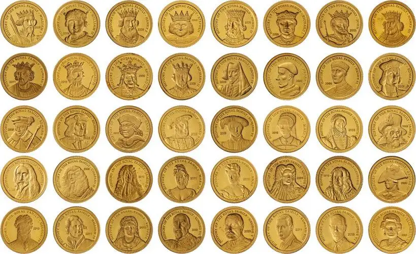 Gold Proof History of the Royal Family 40 Coins | Chards