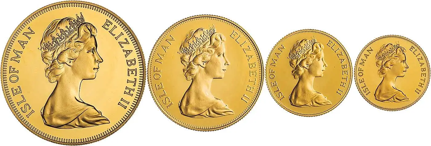 1974 Gold Proof Sovereign 4 Coin Set Pobjoy Mint | Chards