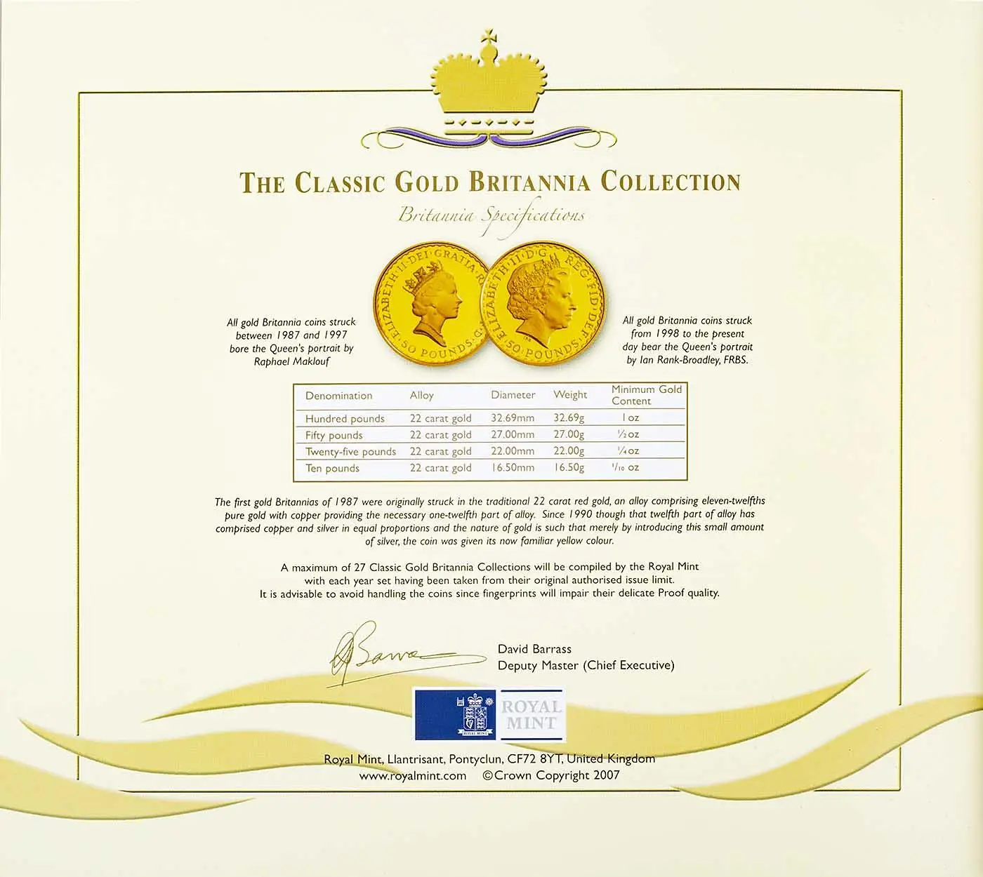 Philip Nathan Gold Proof Britannia Set | Chards