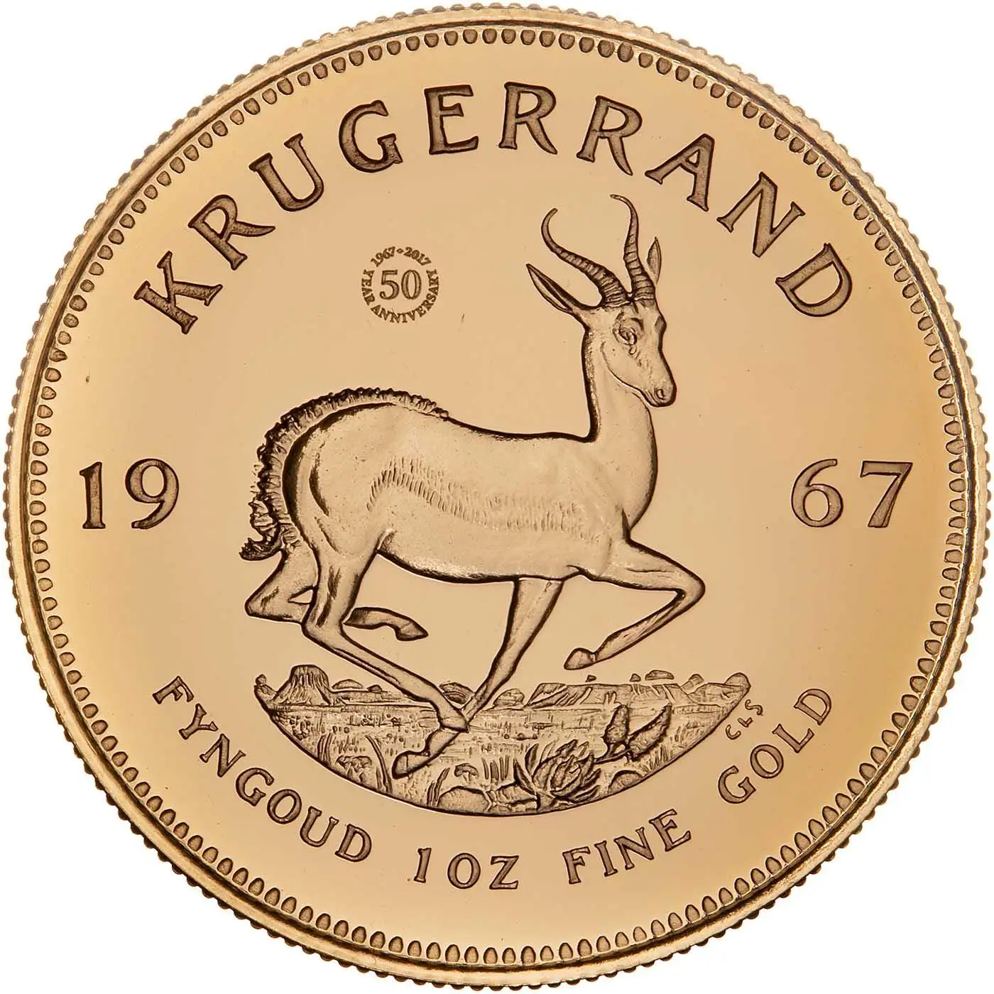 1967 Gold BU 1oz Krugerrand 50th Anniversary Coin | Chard