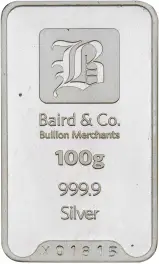 Silver 100 Gram Bars | Chards