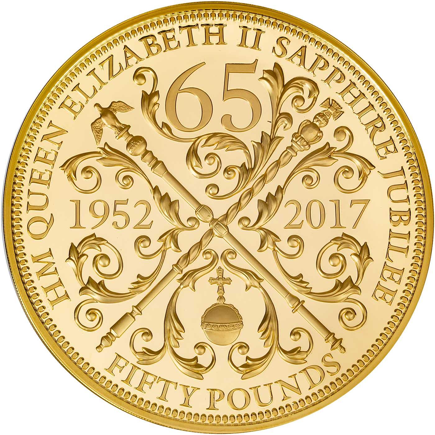 2017 Jersey Sapphire Jubilee Gold Proof Coin | Chards