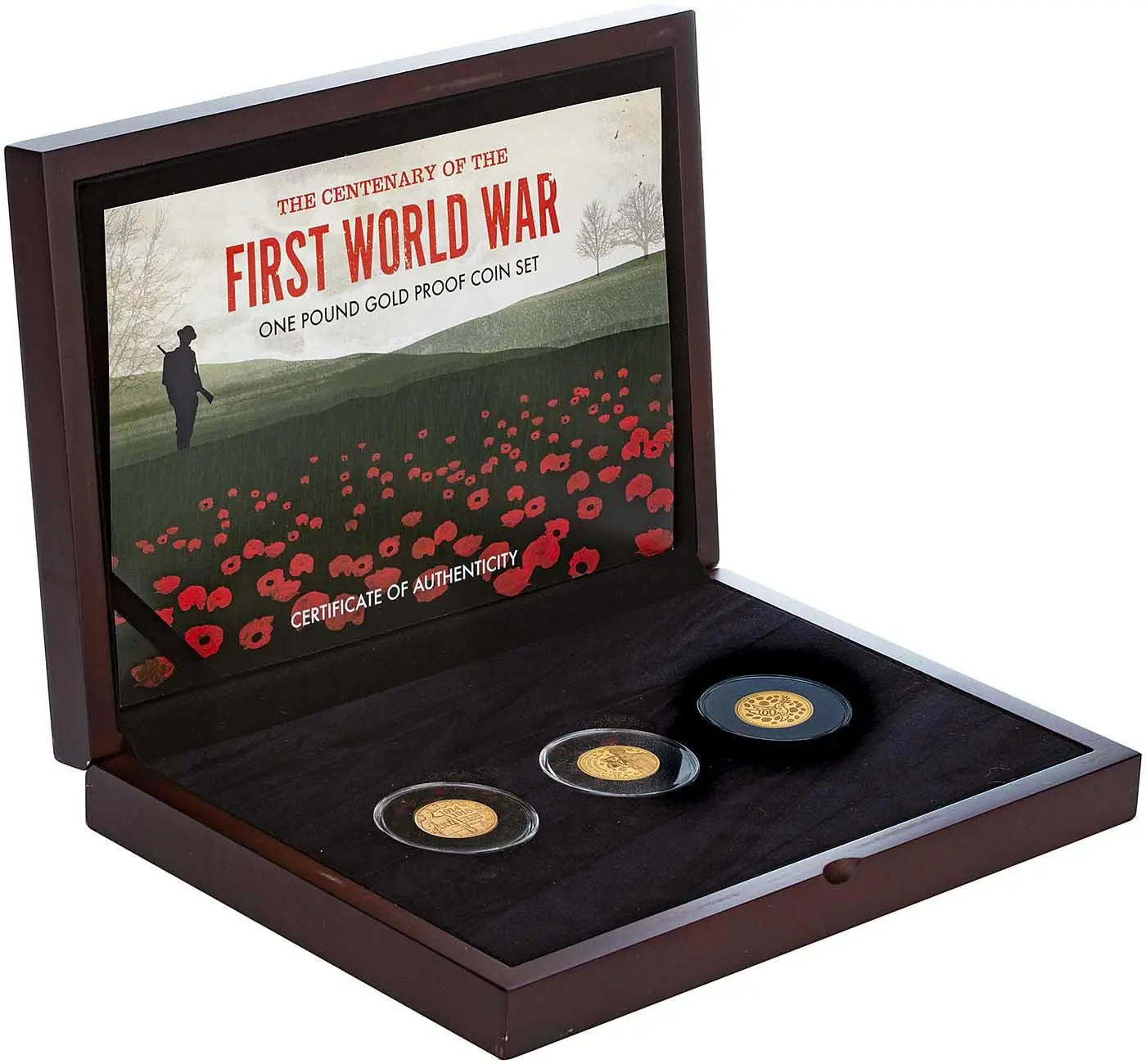 2018 Gold Proof Centenary of WWI £1 3 Coin Set | Chards