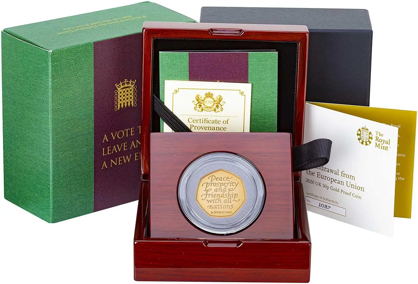 2020 Brexit Gold Proof 50 Pence Coin | Chards - £1,330.11