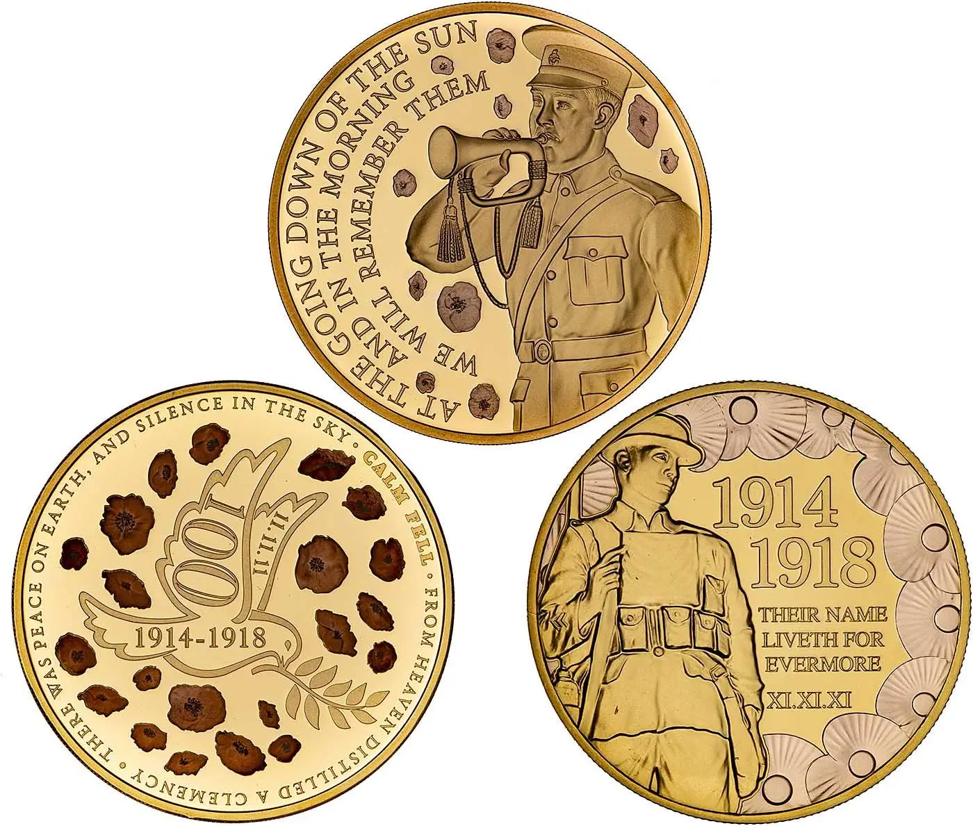 2018 WWI Centenary Gold Proof £5 Set | Chards