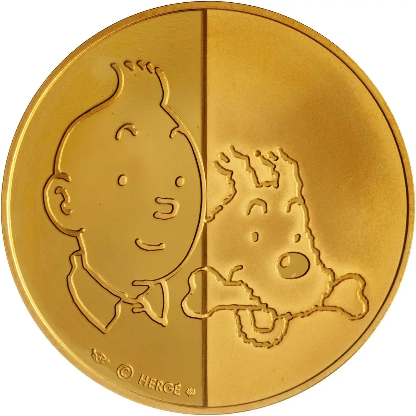 Gold Proof Tintin Adventures 12 Piece Medallion Set | Chards