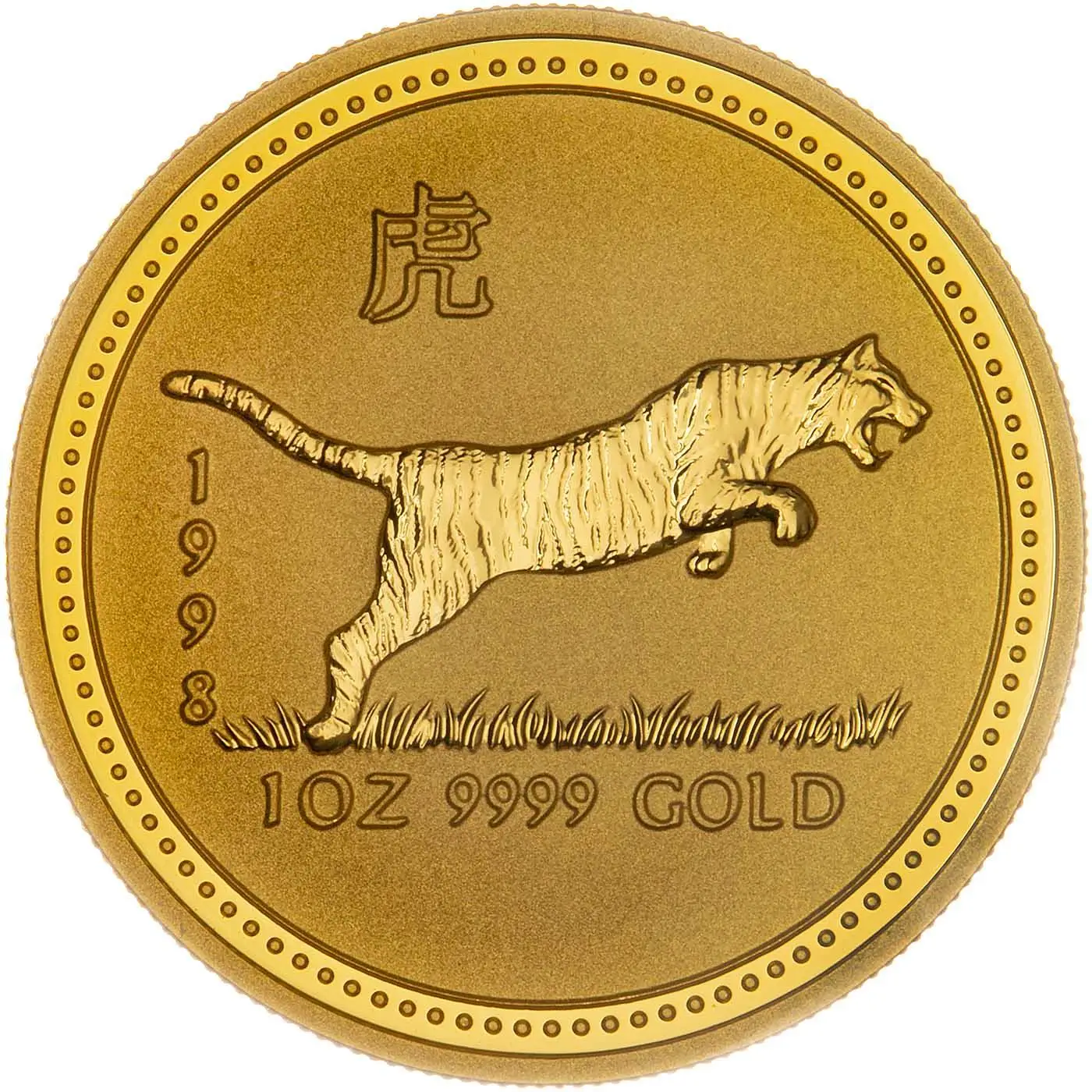 1998 1 oz Gold Tiger Perth Mint Coin | Chards - £2,370.89