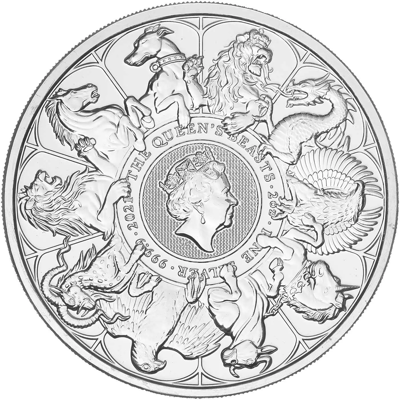 2021 Queen's Beasts Silver Completer 2 oz Coin | Chards