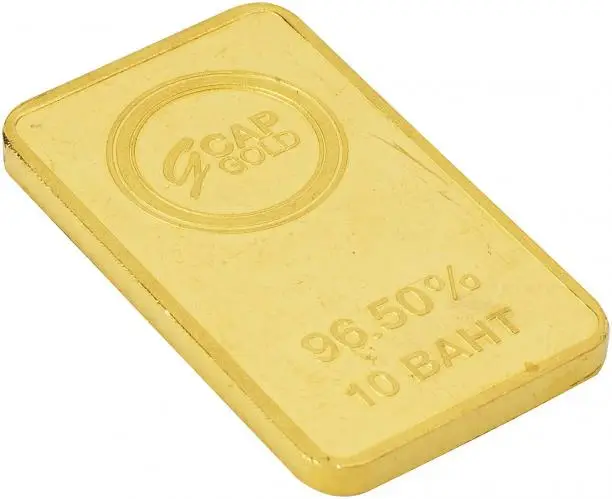 Thailand CAP Gold 10 Baht Cast Bullion Pre-Owned Bar | Chard