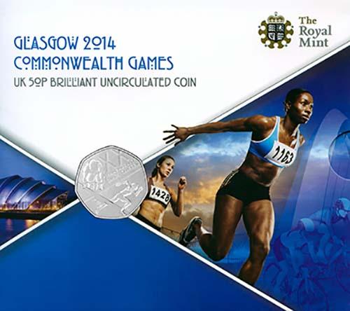Buy a 2014 Glasgow Commonwealth Games 50p BU Coin | Chard