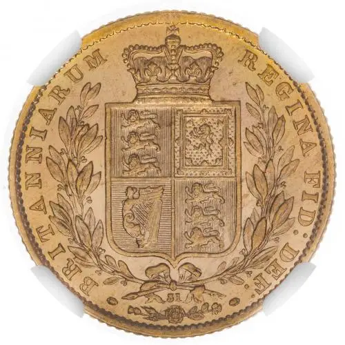 1871 Gold Sovereign Victoria Young Head NGC MS-62+ | Chards