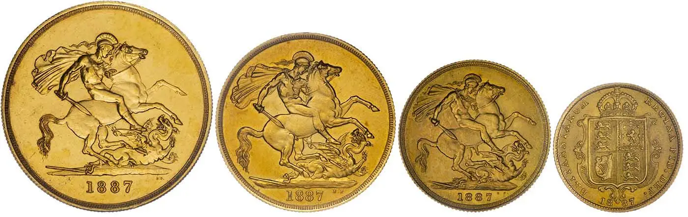 1887 - 2002 Gold Proof QEII Golden Jubilee 8 Coins | Chards