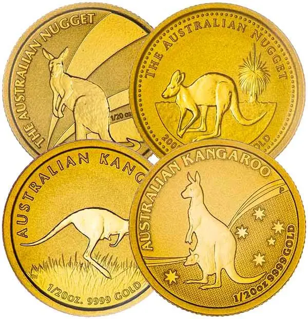1/20 oz Gold Kangaroo Coins | Minty | Chards - From £119.78