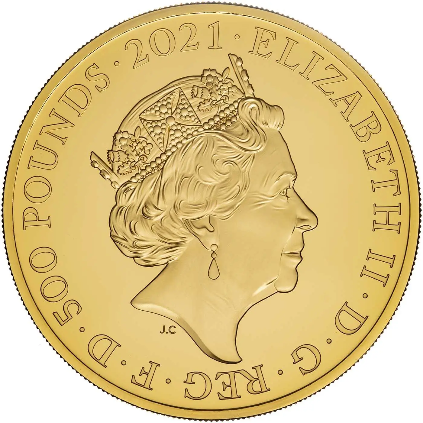 2021 Great Engravers Gothic Crown 5 oz Gold Coin | Chards