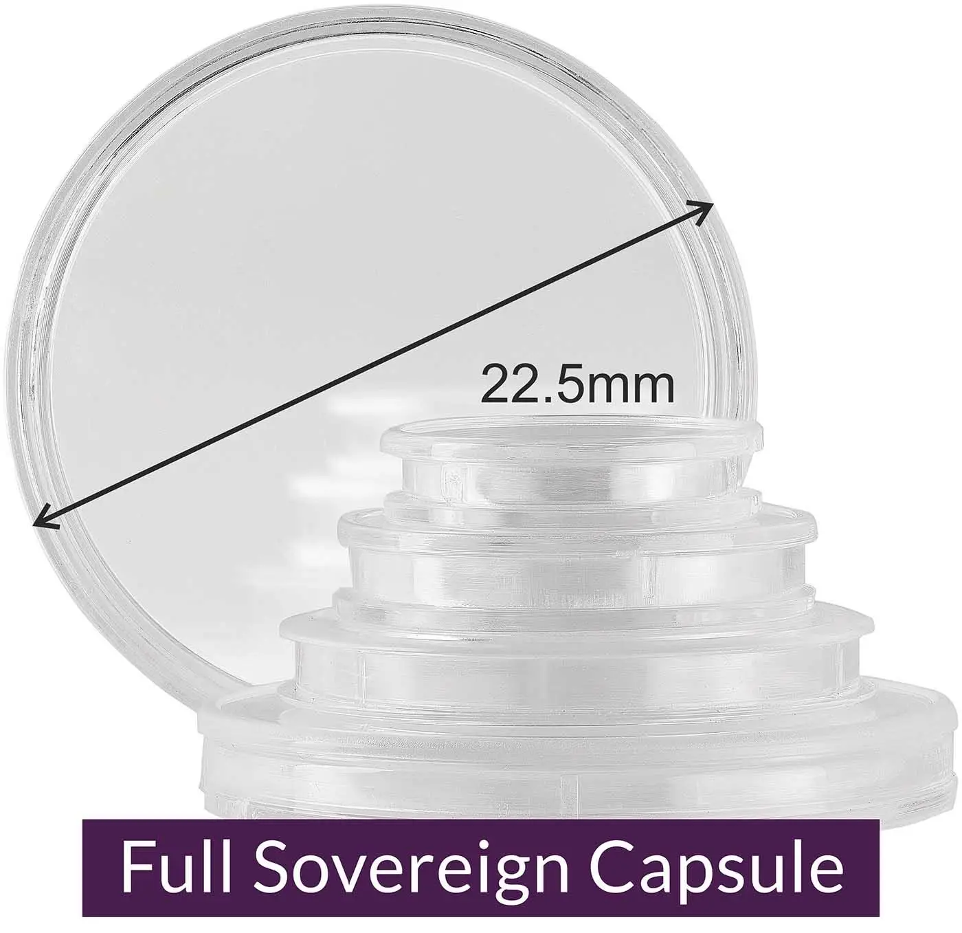 Gold and Silver Coin Capsules| 22.5mm | Chard - £0.50