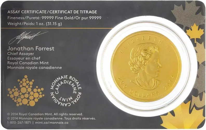 2014 Howling Wolf Gold 1 oz Coin RCM | Chards