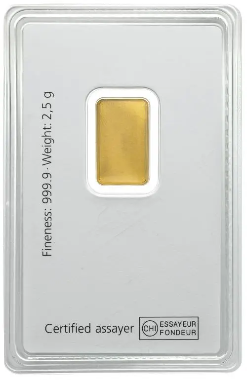 UK Sharps Pixley Gold 2.5g Bullion Bar Pre-Owned I Chards