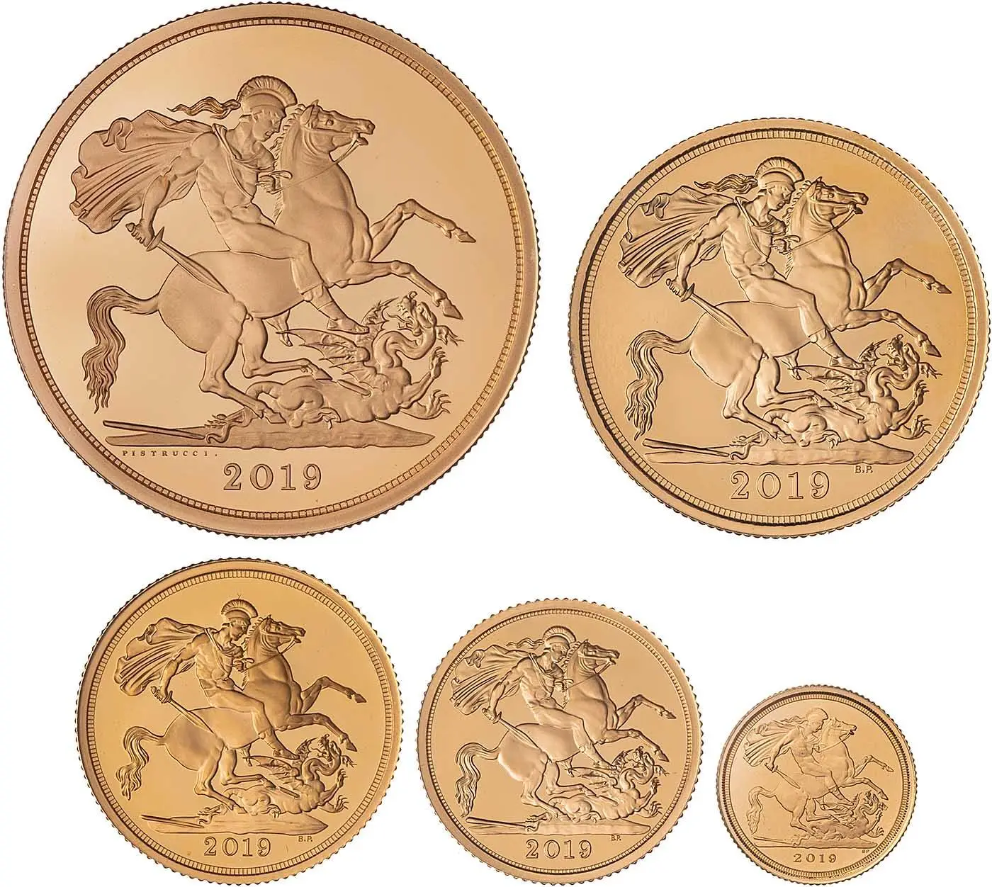 2019 Gold Proof Sovereign Royal Mint - 5 Coins | Chards