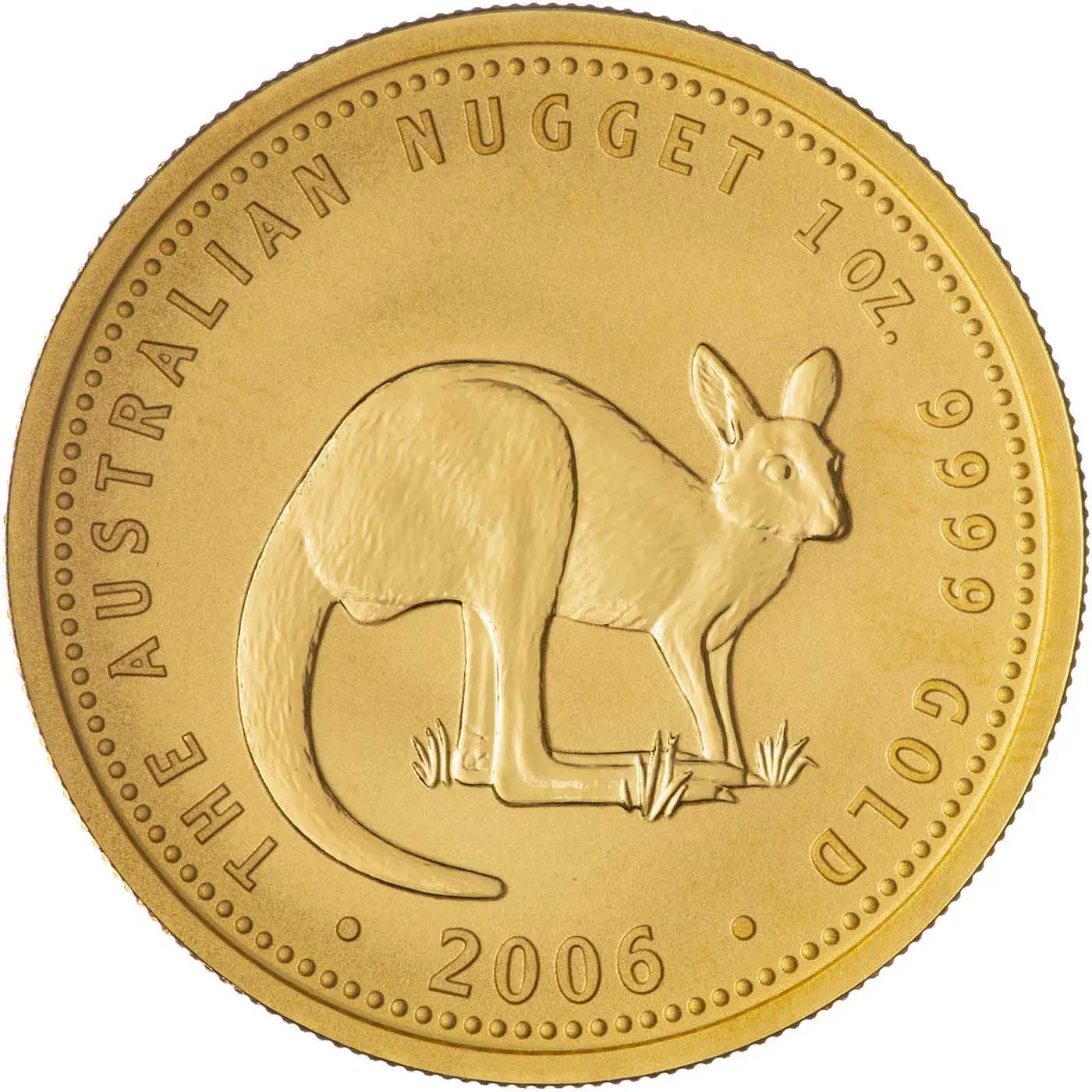 2006 Gold 1 Ounce $100 Kangaroo Nugget Coin Australia