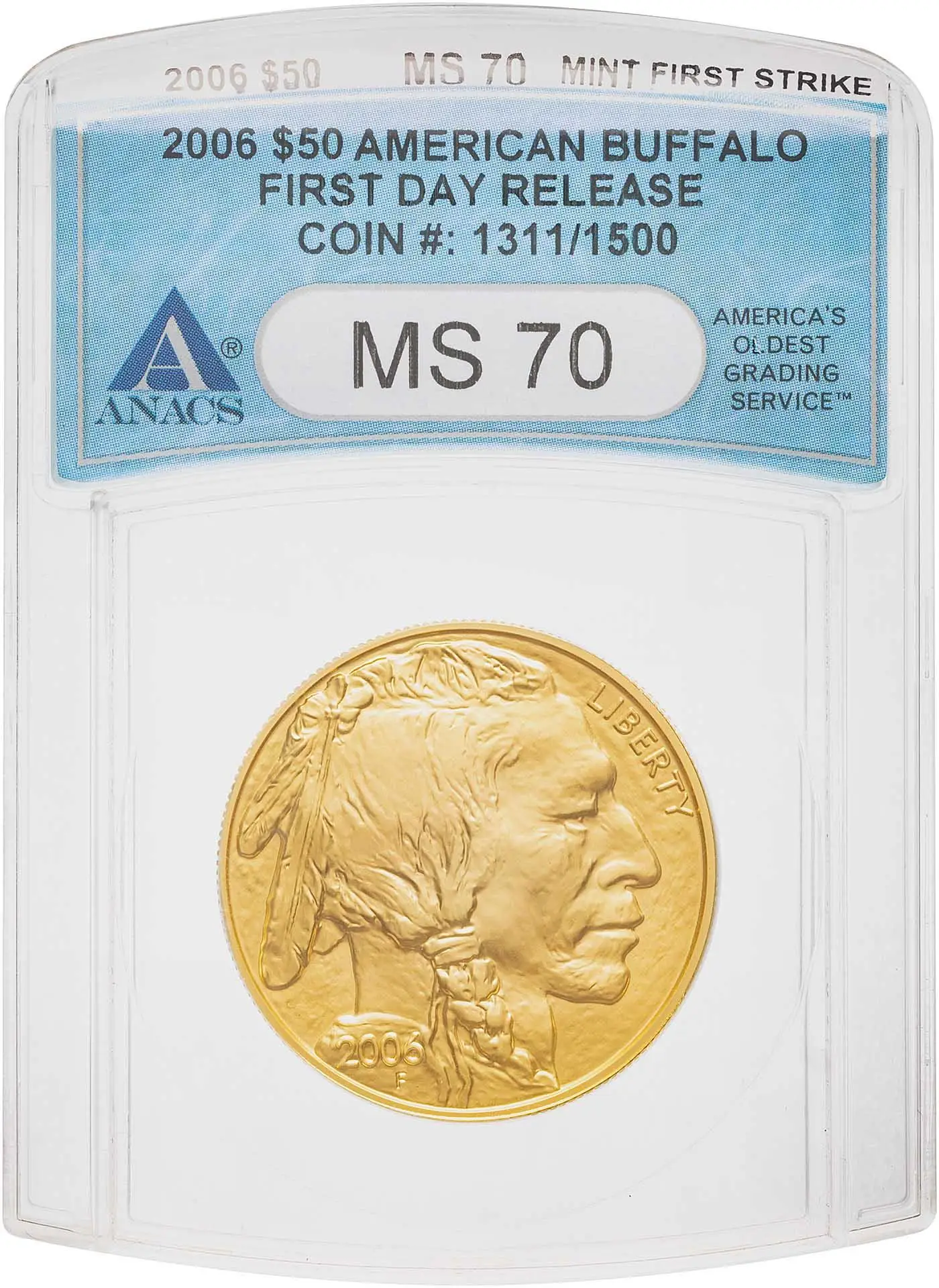 2006 Gold 1 Oz Buffalo Coin ANACS USA MS-70 | Chards