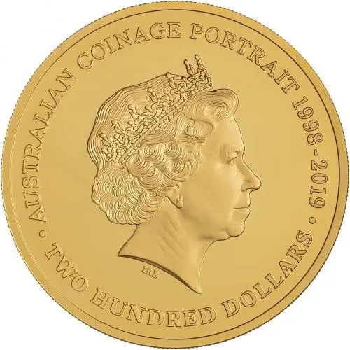 2019 Gold Proof 6th Portrait of QEII $200 Coin | Chards