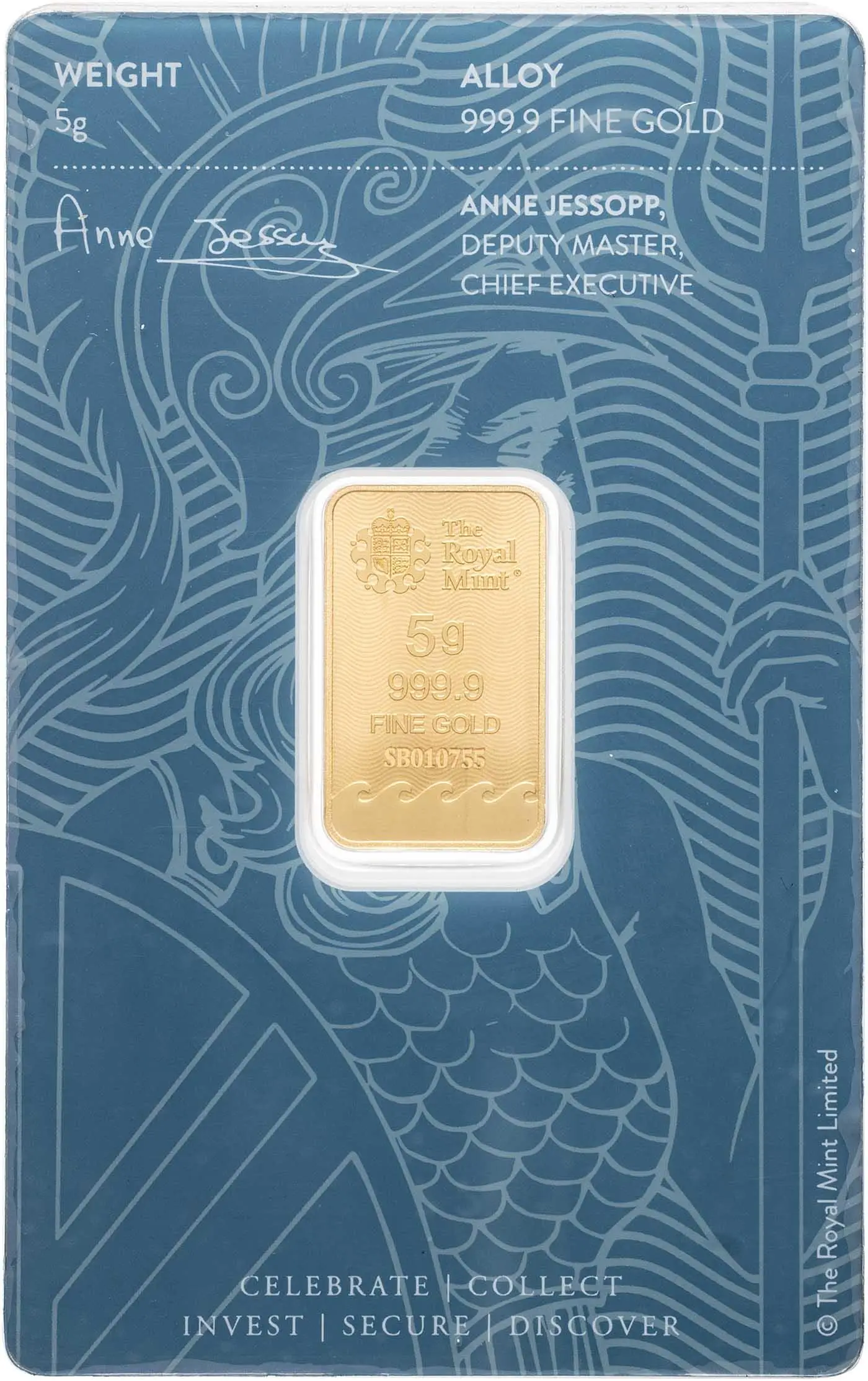 5 Gram Minted Gold Bullion Britannia Bar In Card | Chards
