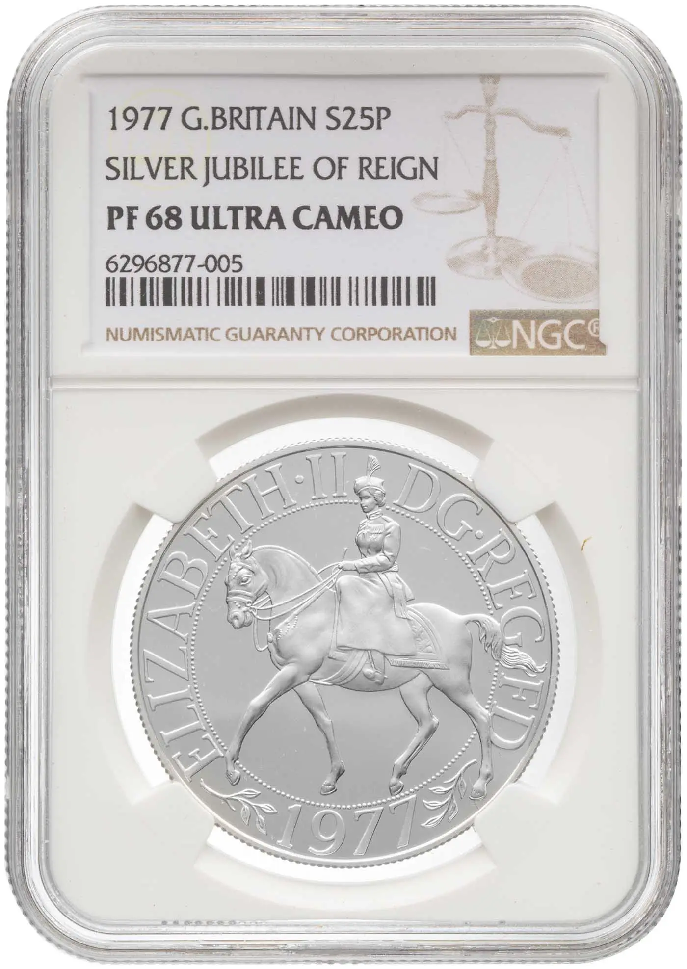 1977 Silver Proof Jubilee Crown NGC graded | Chards