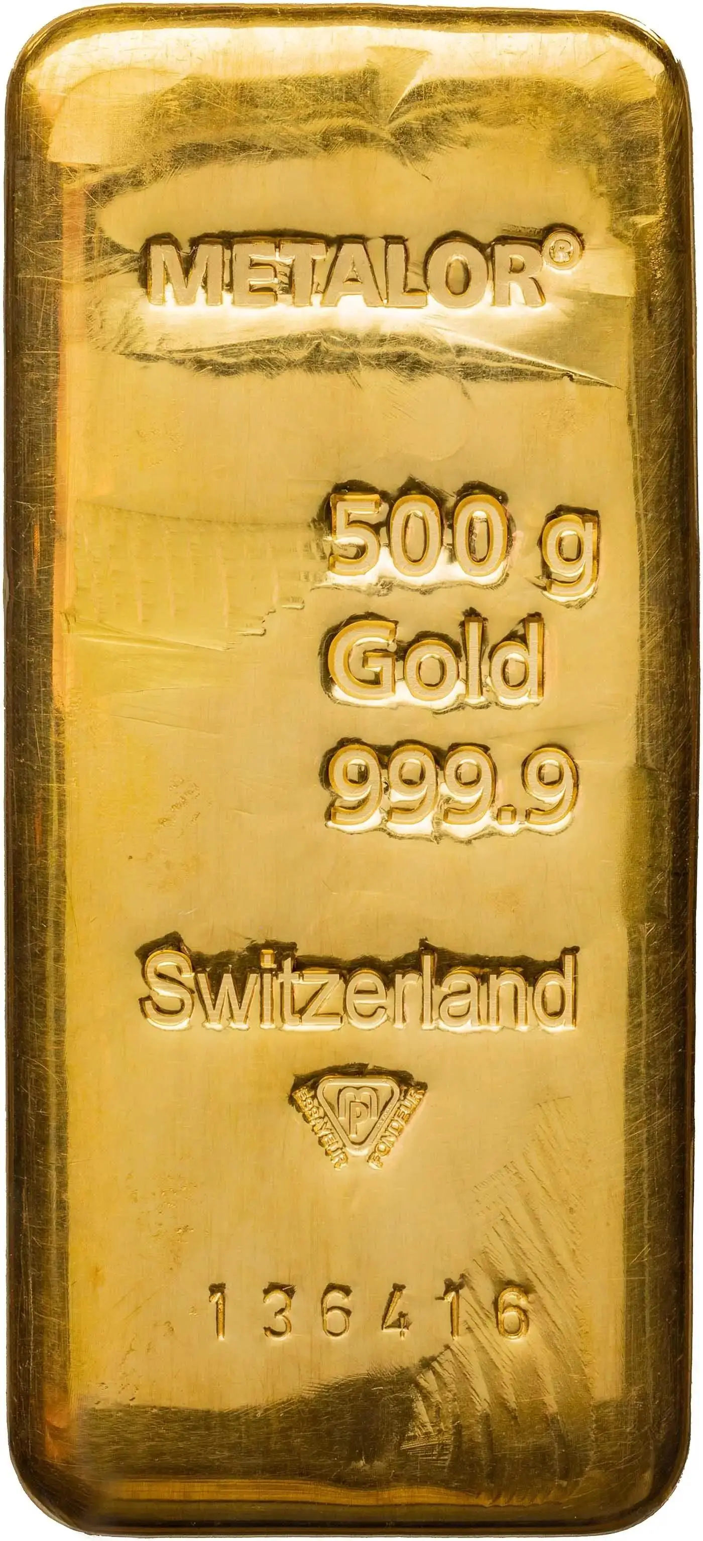 Metalor 500g Gold Cast Bullion Bar - Pre-Owned | Chards