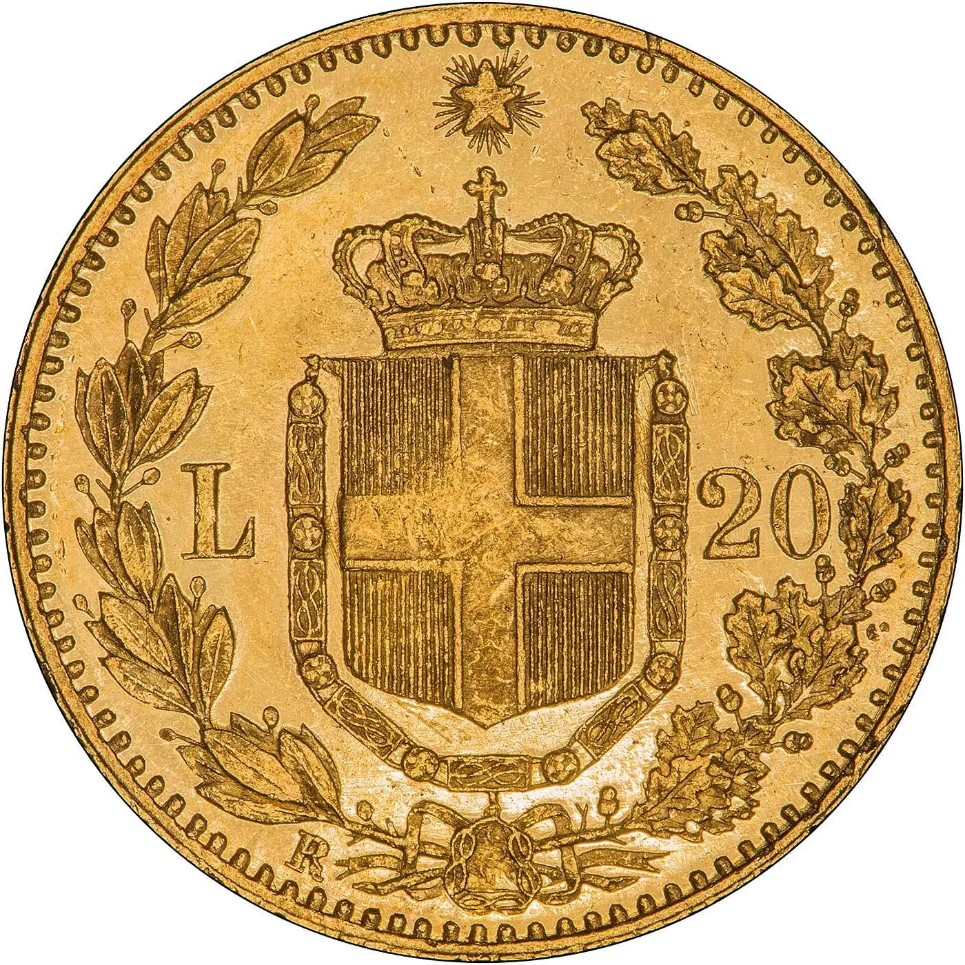 1882 Gold 20 Lire Italian Coin | Chards - £471.56