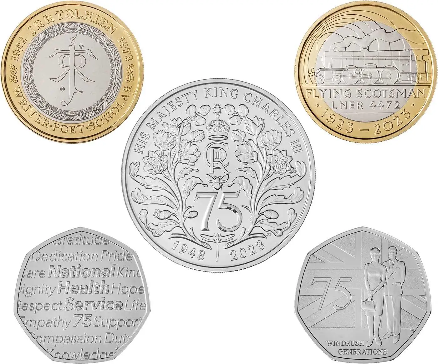 2023 UK Brilliant Uncirculated Annual 5 Coin Set | Chards