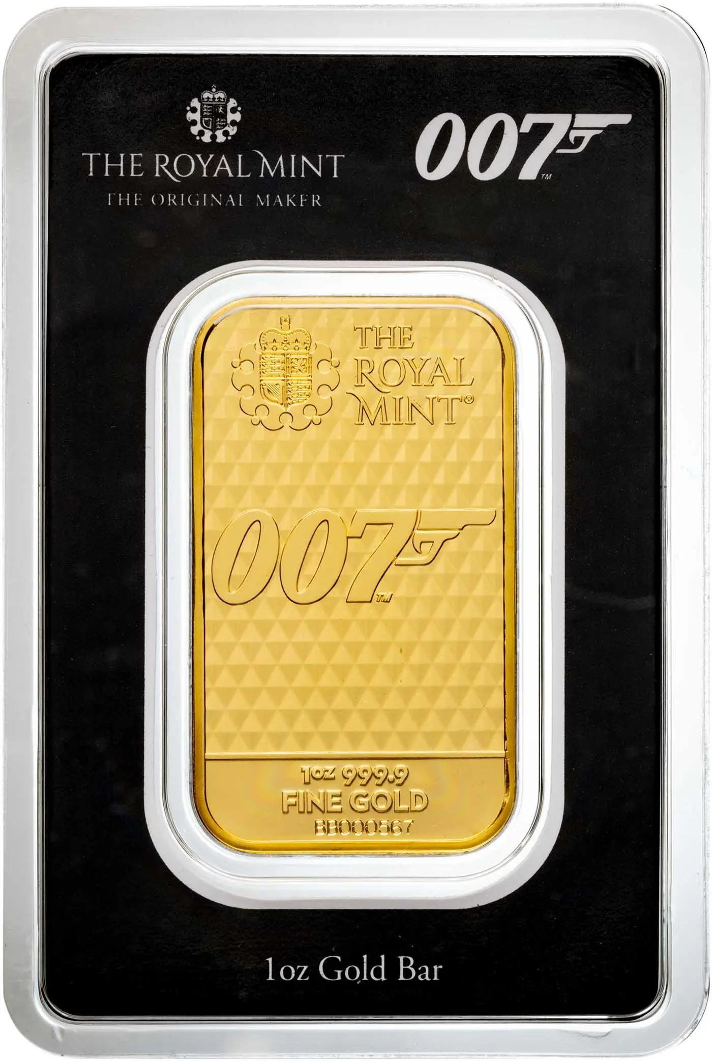 1 Ounce Minted James Bond Gold Bar - In Card | Chards