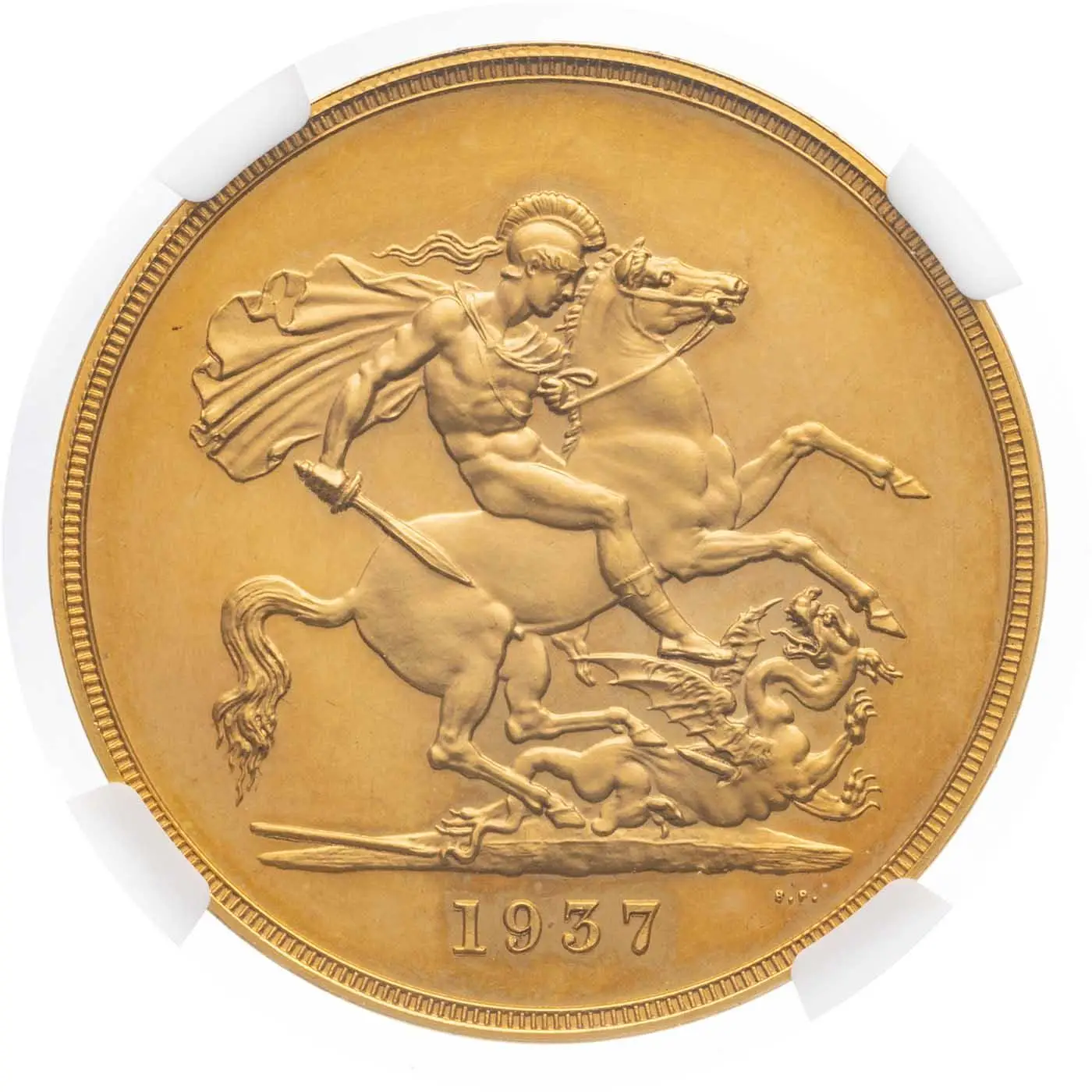 1937 Gold Proof Quintuple Sovereign NGC PF 62 CAMEO | Chards