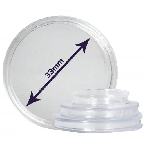 33mm Coin Capsule for Gold Britannia | Krugerrand | Lunar