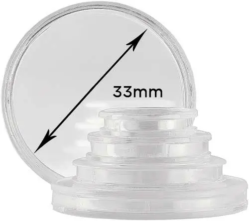 33mm Coin Capsule for Gold Britannia | Krugerrand | Lunar