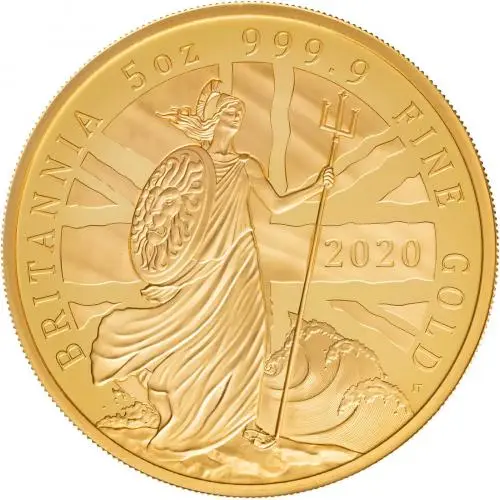 2020 Gold Proof 5 Ounce Britannia Royal Mint Coin Chards