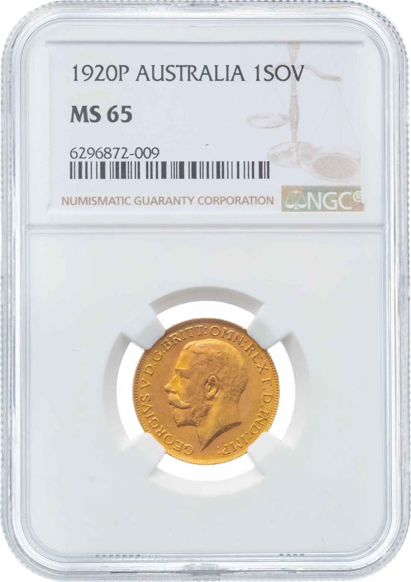 1920 Gold Sovereign George V Perth NGC Graded | Chards