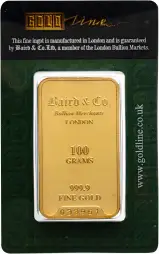 Gold 100 Gram Bars | Chards