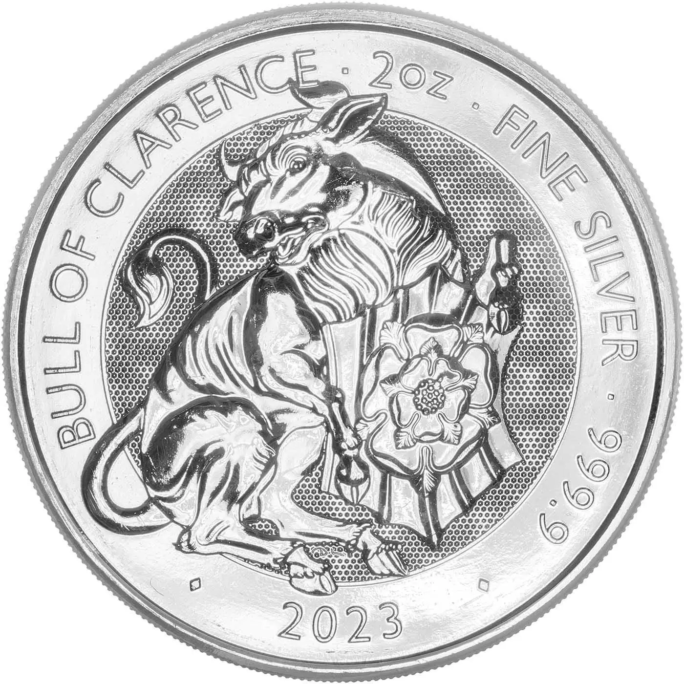 2023 2 Ounce Silver Tudor Beasts Bull of Clarence | Chards